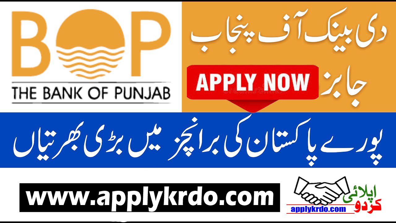 Bank of Punjab Jobs 2025 - Apply Online | BOP Careers